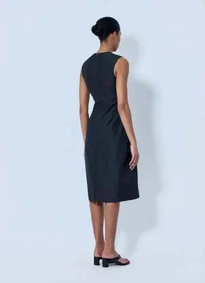 JIL SANDER Sleeveless Structured Midi Dress