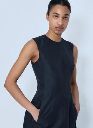 JIL SANDER Sleeveless Structured Midi Dress