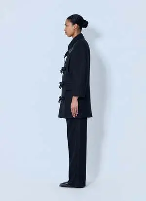 Bottega Veneta Double-breasted Wool Coat With Knot Details