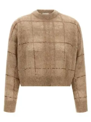 Brunello Cucinelli Sequin Check Sweater