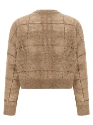 Brunello Cucinelli Sequin Check Sweater