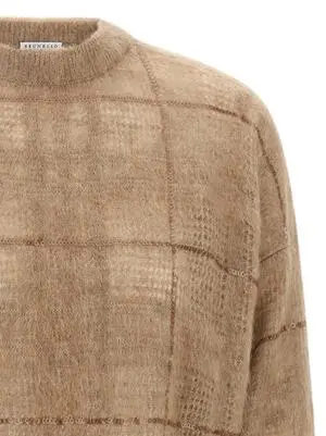 Brunello Cucinelli Sequin Check Sweater
