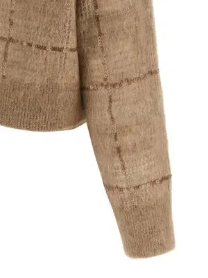 Brunello Cucinelli Sequin Check Sweater