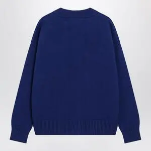 AMI Paris De Coeur Wool Cardigan - Blue