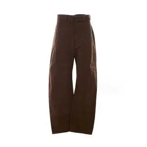 LEMAIRE Twisted Belted Pants - Brown