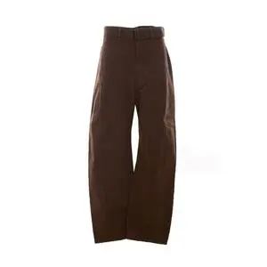 LEMAIRE Twisted Belted Pants - Brown