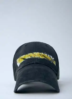 Balenciaga Faded Washed Cap - Black