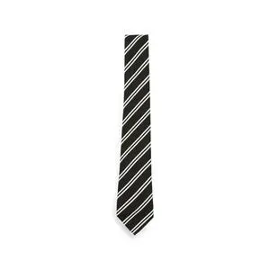 Saint Laurent Diagonal-stripe Neck Tie - Black