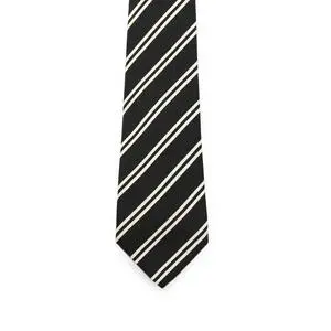 Saint Laurent Diagonal-stripe Neck Tie - Black