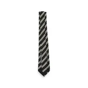 Saint Laurent Diagonal-stripe Neck Tie - Black