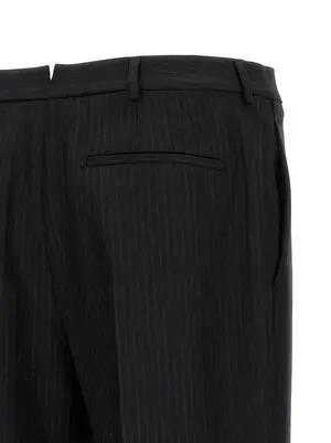Saint Laurent Wool Pinstriped Tailored Trousers