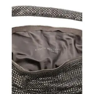 Benedetta Bruzziches Crystal-embellished Shoulder Bag - Silver
