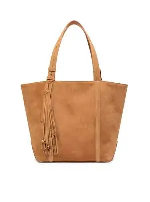 GOLDEN GOOSE 24/7 East West Suede Tote Bag - Brown
