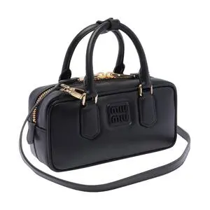 Miu Miu Mini Leather Arcadie Handbag - Black