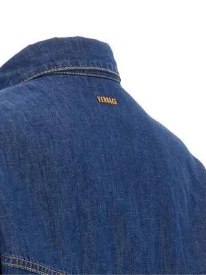 Versace Cropped Cotton Denim Shirt