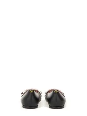 Valentino Garavani Bow Detailing Ballerina Flats - Black