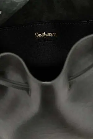 Saint Laurent Large Leather Bucket Bag