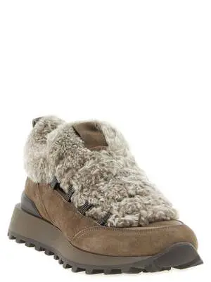 Brunello Cucinelli Monile' Shearling Sneakers