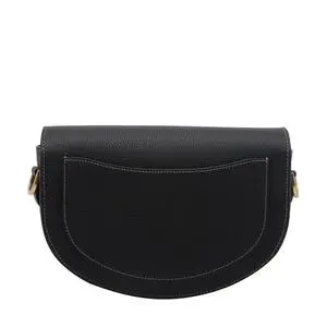 TOD'S Mini T Signature Leather Crossbody Bag - Black