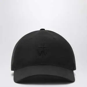 JW Anderson Waxed Cotton Baseball Cap - Black