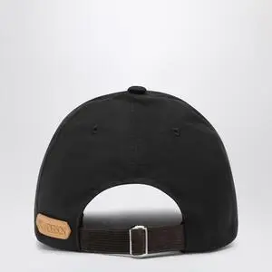 JW Anderson Waxed Cotton Baseball Cap - Black
