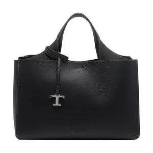 TOD'S Di Reverse Leather Tote Bag - Black