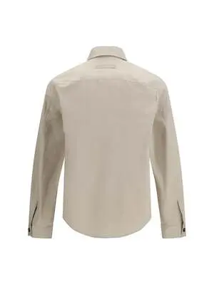 Zegna Linen Wool And Silk Shirt Jacket - Cream