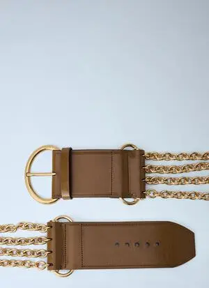 Chloé Chain Detail Wide Belt