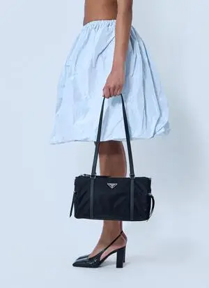 Prada Bauletto Large In Re-nylon E Saffiano