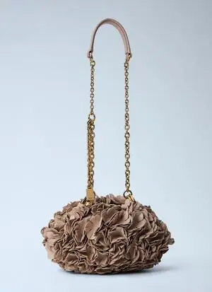 Chloé Floral Appliqué Chain Bag - Cream