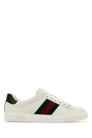 Gucci Leather Ace Sneakers - White