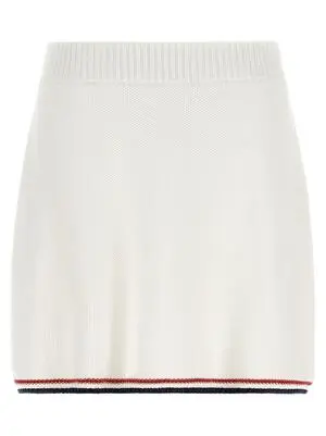 Brunello Cucinelli Piquet-effect Active Skirt - White