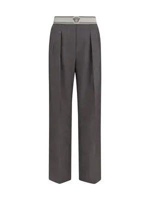Versace Wool And Mohair Pants - Gray