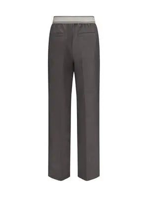 Versace Wool And Mohair Pants - Gray
