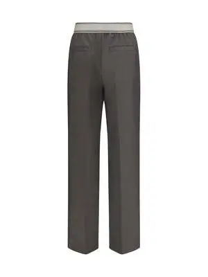 Versace Wool And Mohair Pants - Gray