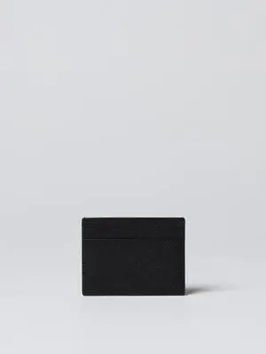 Saint Laurent Grain De Poudre Leather Credit Card Holder
