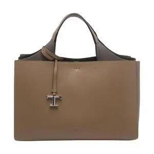 TOD'S Di Reverse Leather Tote Bag - Brown