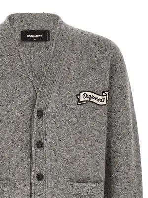Dsquared2 Basic Wool Blend Cardigan - Gray