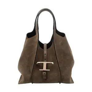 TOD'S Mini Suede T Timeless Shopping Bag - Brown