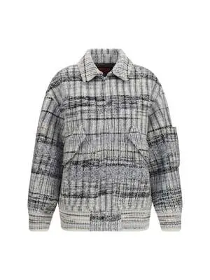 Missoni Oversized Check Wool-blend Bomber Jacket - Multicolor
