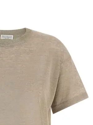 Brunello Cucinelli Dazzling Collar' Sweater - Cream