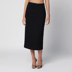Alessandra Rich Bouclé Tweed Midi Skirt