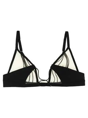 Rick Owens X Livy 'raw District' Triangle Fabric Bra - Black