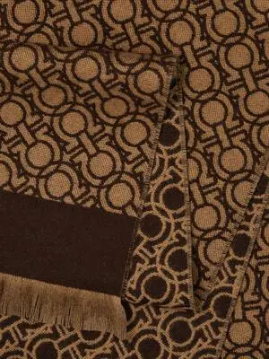 FERRAGAMO Gancini Wool Scarf - Multicolor