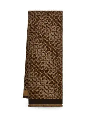 FERRAGAMO SALVATORE FERRAGAMO Gancini Wool Scarf Multicolor