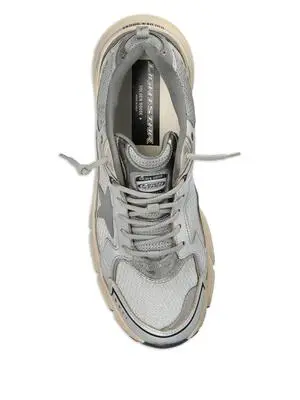 GOLDEN GOOSE Lightstar Laminated Leather And Mesh Sneakers