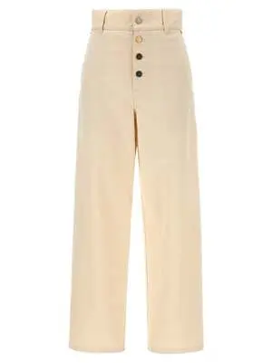 Moschino Cotton Trousers - Cream