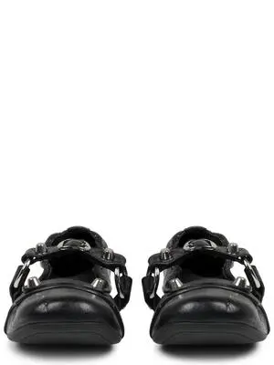 Balenciaga Lamb Skin Ballerina City Flats - Black