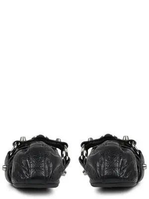 Balenciaga Lamb Skin Ballerina City Flats - Black