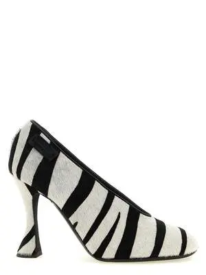 Moschino Zebra Print Pony Hair Pumps - Multicolor